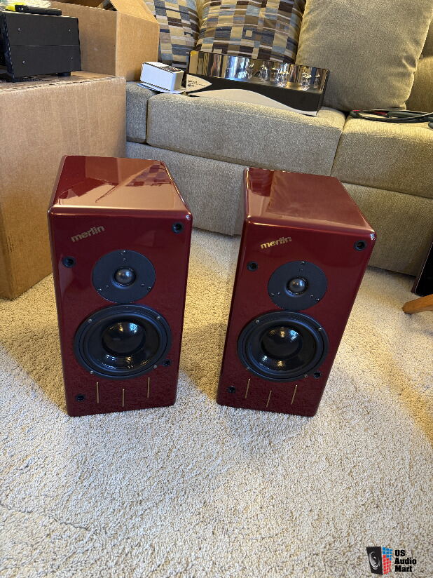 Merlin Music Systems TSM-BM (Black Magic) Speakers in Ruby Heart Red ...