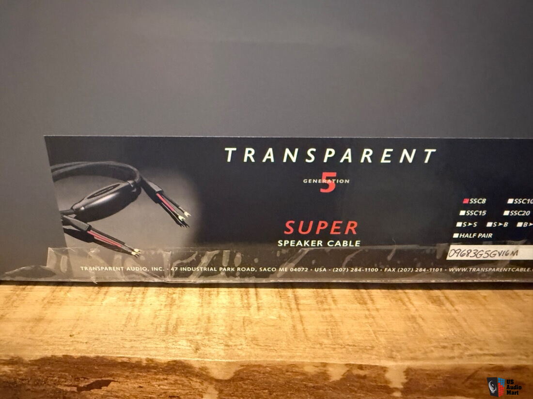 Transparent Super Gen 5 8 foot speaker cables BANANAS - PAIR OF 2 ...