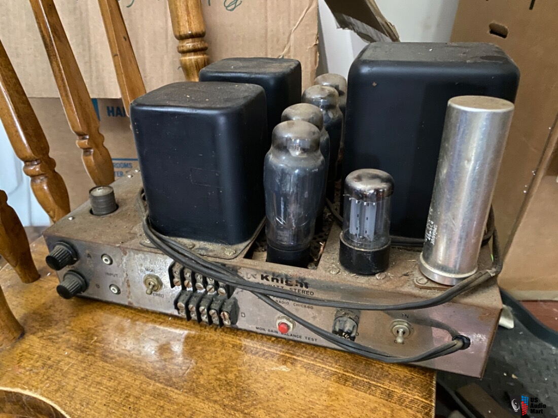 Vintage Knight Tube Stereo Amplifier w/ British power tubes . As is for ...