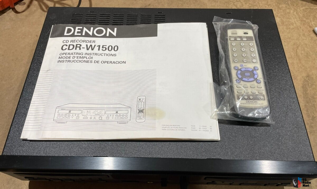 Denon CDR-W1500 Dual Deck CD Player and Recorder HDCD Photo #5705530 ...