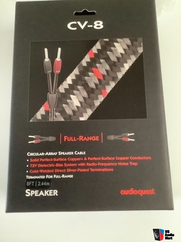 AudioQuest CV-8 Speaker Cables 72V DBS, 8ft Pair w/ Bananas - Ex.Cond ...