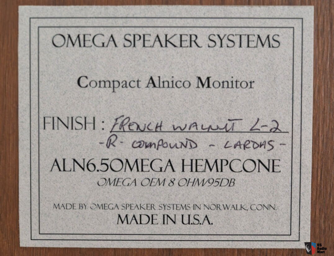 Omega Compact Alnico Monitor (CAM) in French Walnut Photo #5722802 - US ...