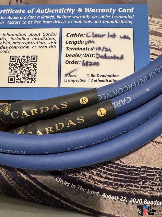Cardas Clear rev. 1 RCA interconnect Photo #5723798 - US Audio Mart