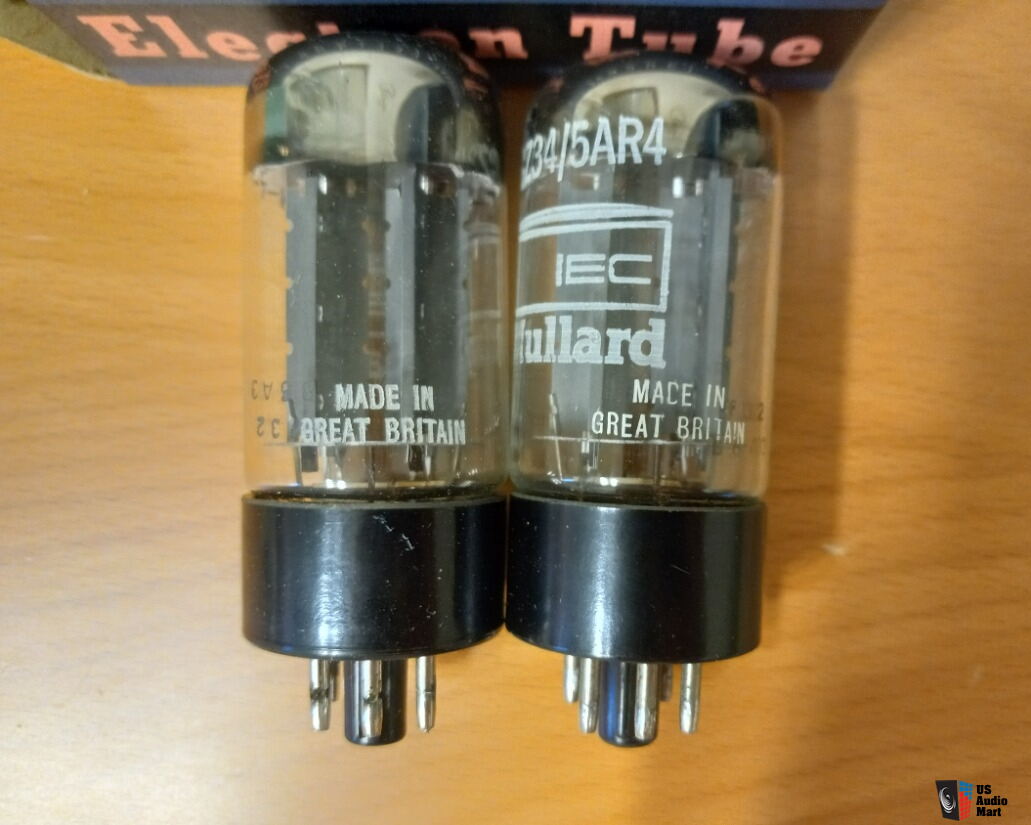 Matched Pair Mullard GZ34 / 5AR4 Blackburn England 1966 Matched Date ...