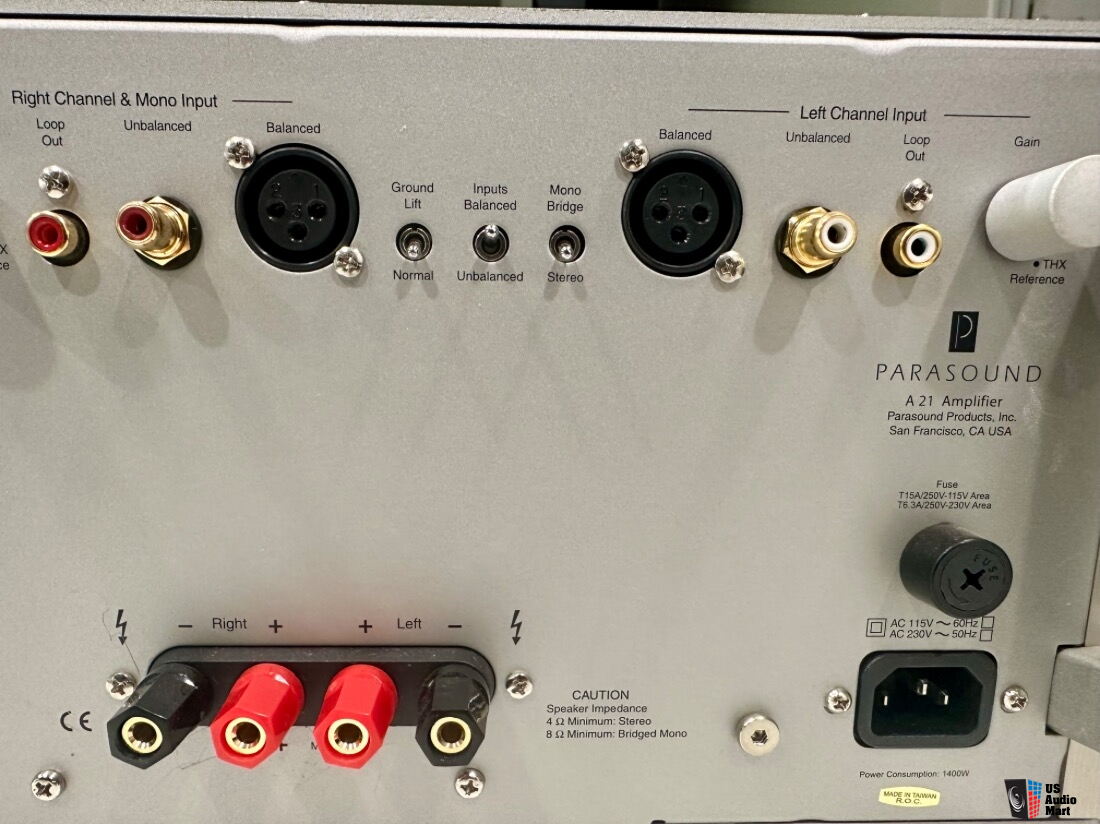 Parasound A21 Stereo Power Amplifier - Excellent Condition Photo ...