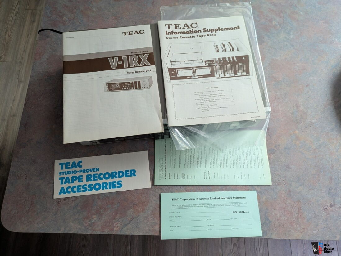 TEAC V-1RX Stereo Cassette Deck 3 Head 3 Motor Dolby DBX - Ultra Rare ...