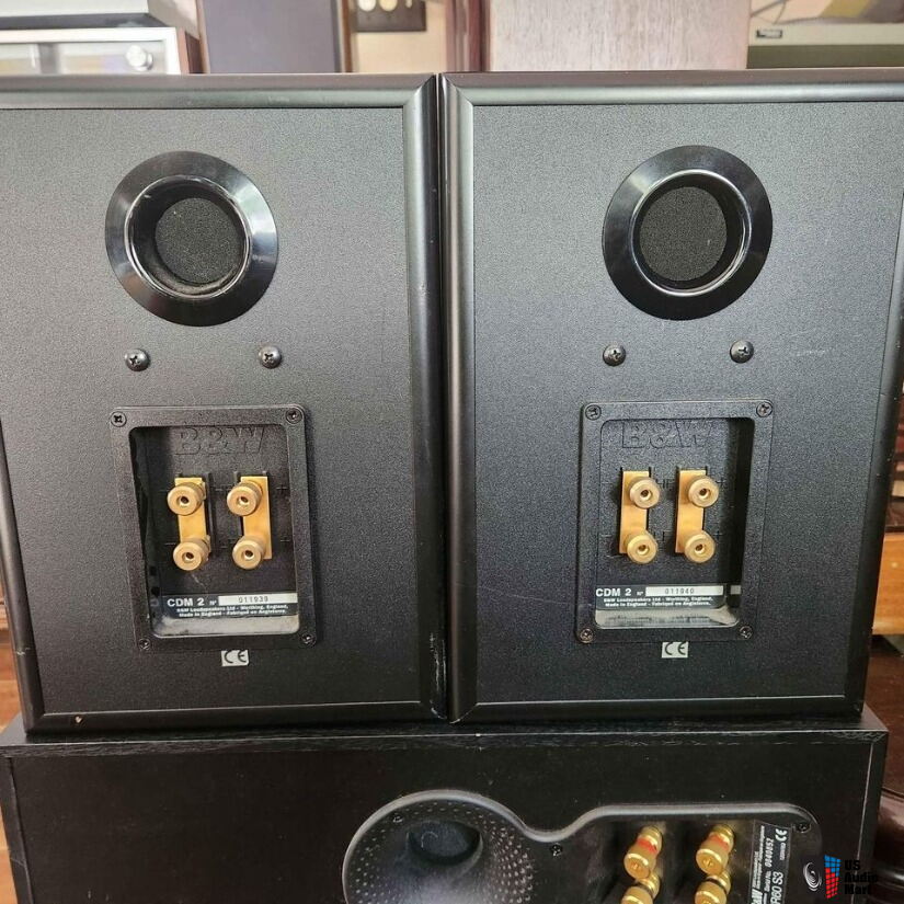 B&W CDM2 Bookshelf Speakers Black CDM-2 Pair (2) Photo #5753742 ...