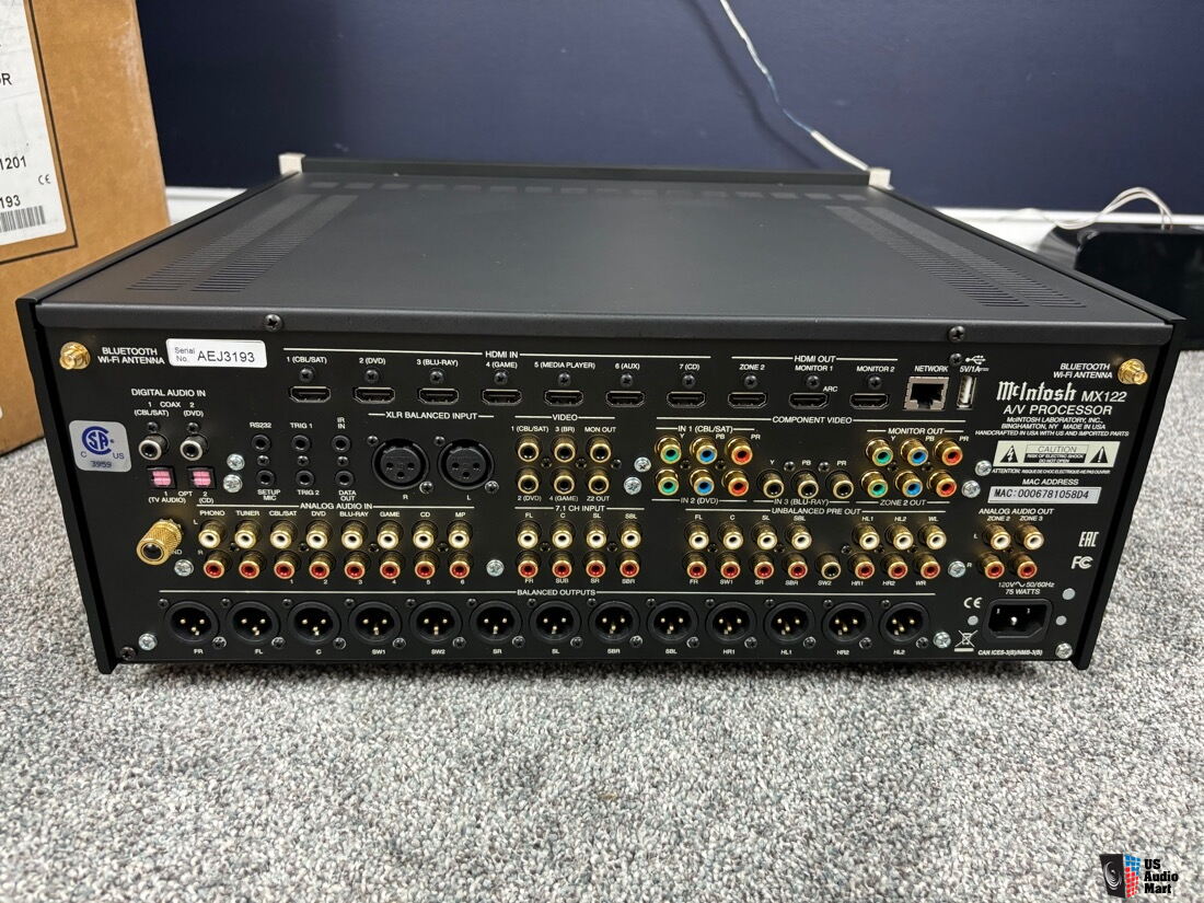 McIntosh MX122 Atmos Surround Sound Processor/Pre Amp Analog and ...