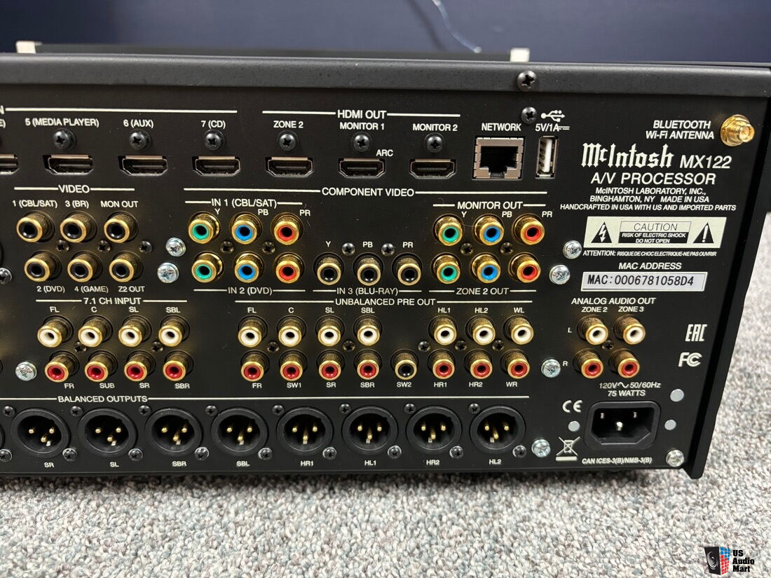 McIntosh MX122 Atmos Surround Sound Processor/Pre Amp Analog and ...