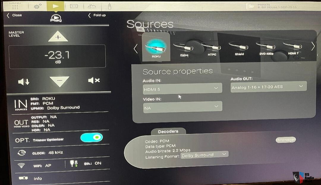 JBL Synthesis SDP-75 Rebadged Trinnov Altitude 32 16+4 Channels Photo ...