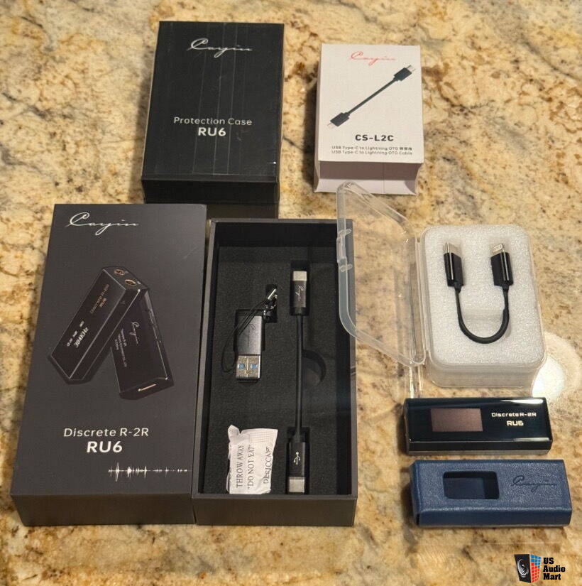 Cayin RU6 R2R USB Dongle DAC w/Case and MFi Lightning Cable For Sale ...
