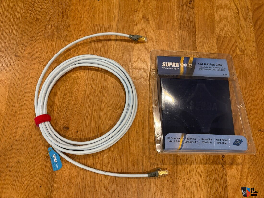 Supra Cat 8 Ethernet Cable, 5m For Sale - US Audio Mart