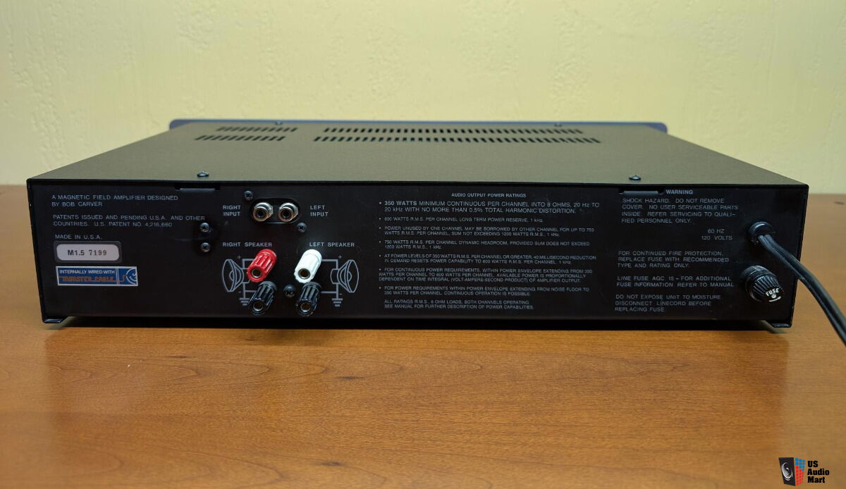 Carver M-1.5t Magnetic Field Power Amplifier | 350W/Ch | w/ Box ...