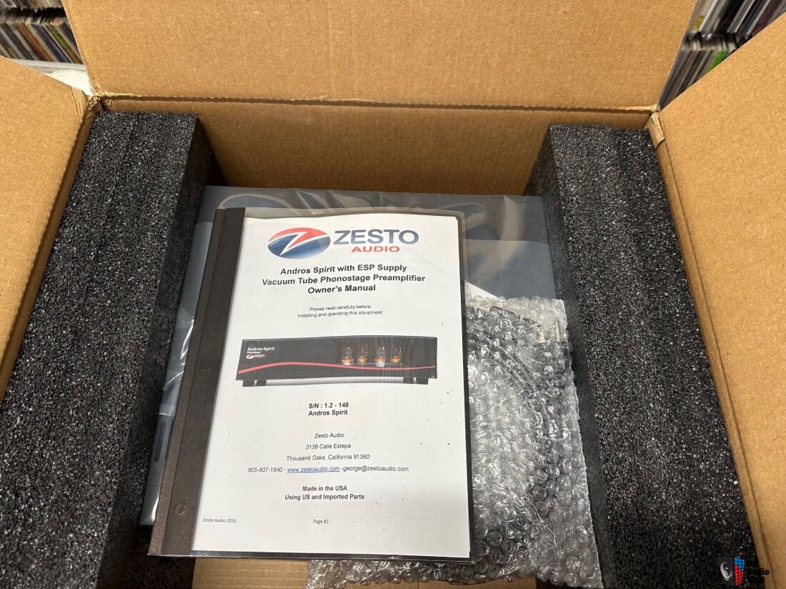 ZESTO AUDIO Andros Spirit MM/MC Tube Phono Stage Photo #5795685 - US ...
