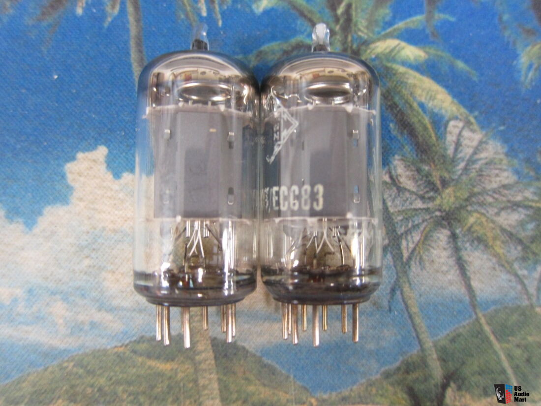 Pair Telefunken 12ax7/Ecc83 Vintage Tubes,Smooth Plates,Test Very ...