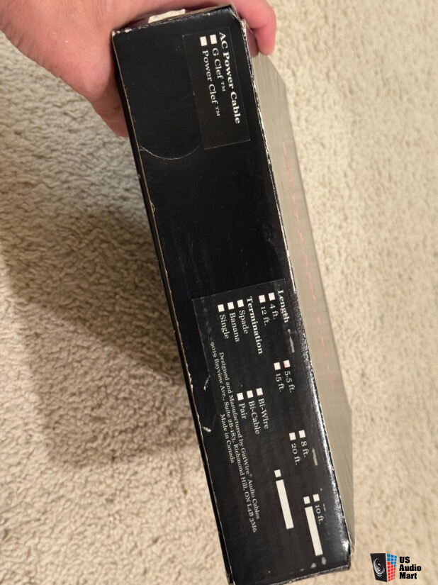 GutWire G Clef AC Power Cord cable 15A IEC with original box and papers ...