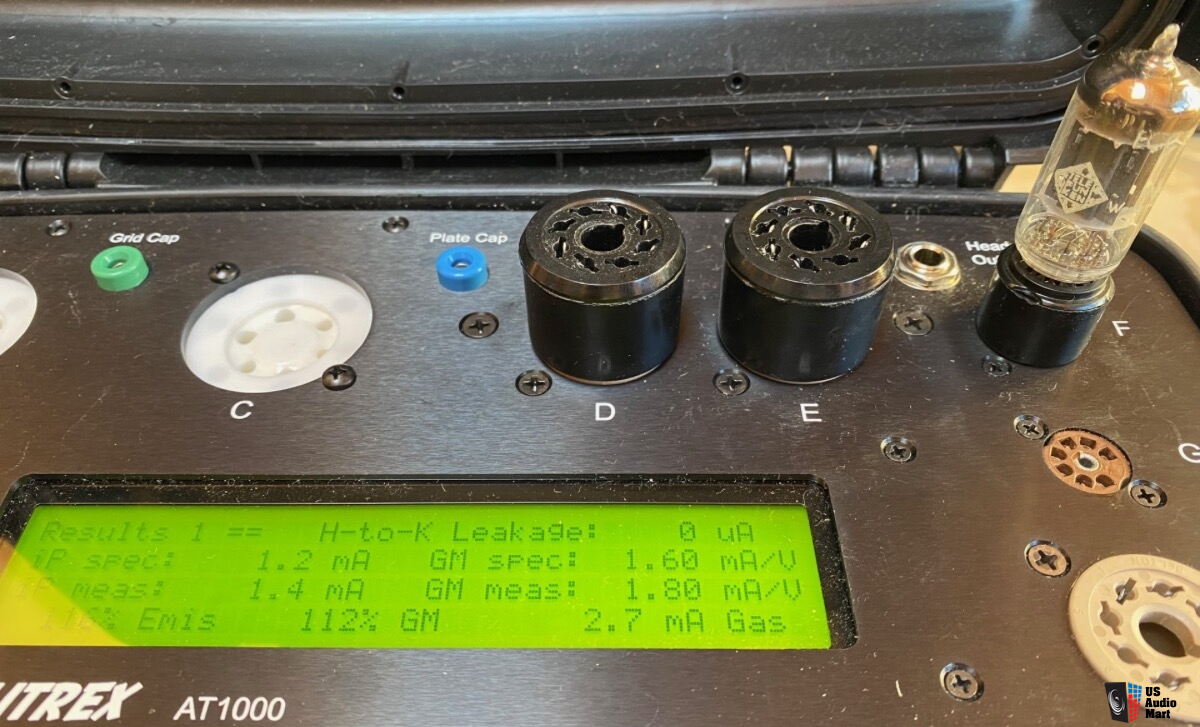 Telefunken 12AX7 Smooth Plate Tubes Amplitrex AT-1000 Tested Pair- Gold ...
