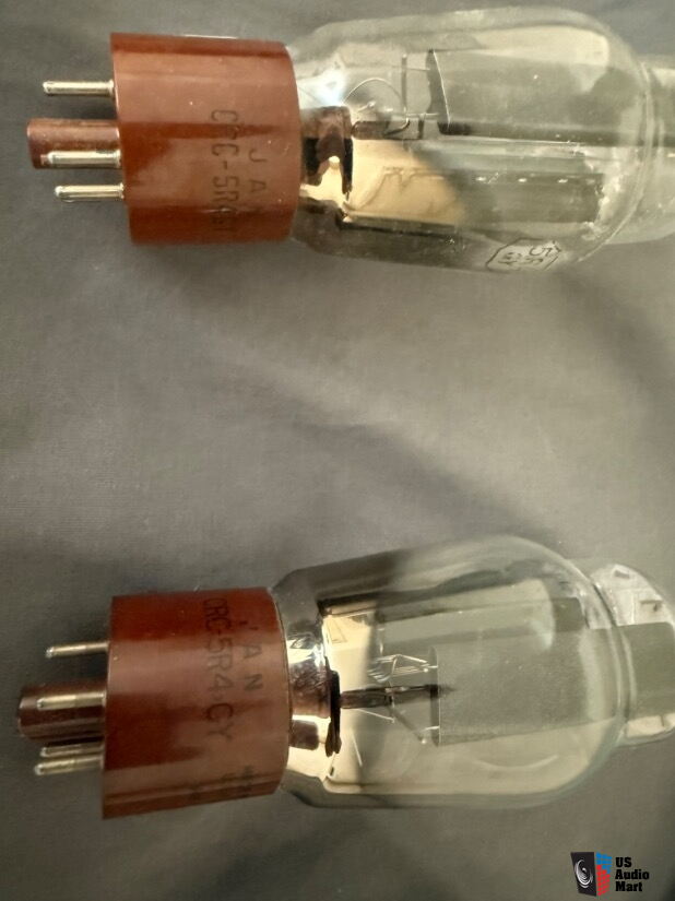 2 x 5R4GY Rectifier Tubes (one single getter, one DD getter) For Sale ...