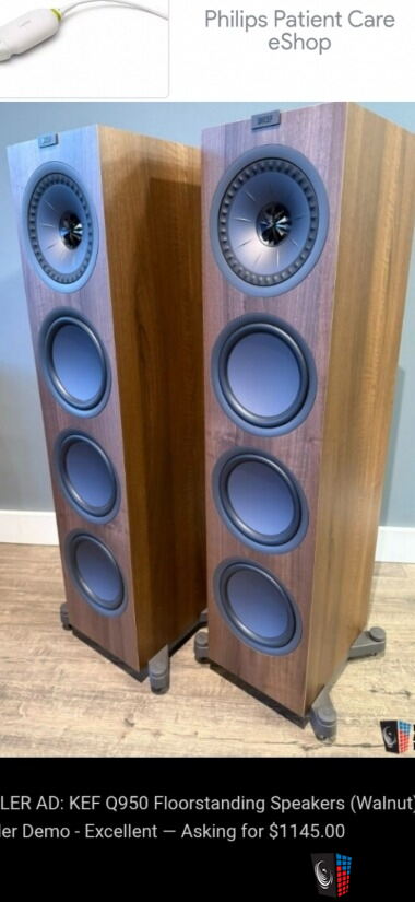 Kef q950 Walnut Photo #5820830 - US Audio Mart