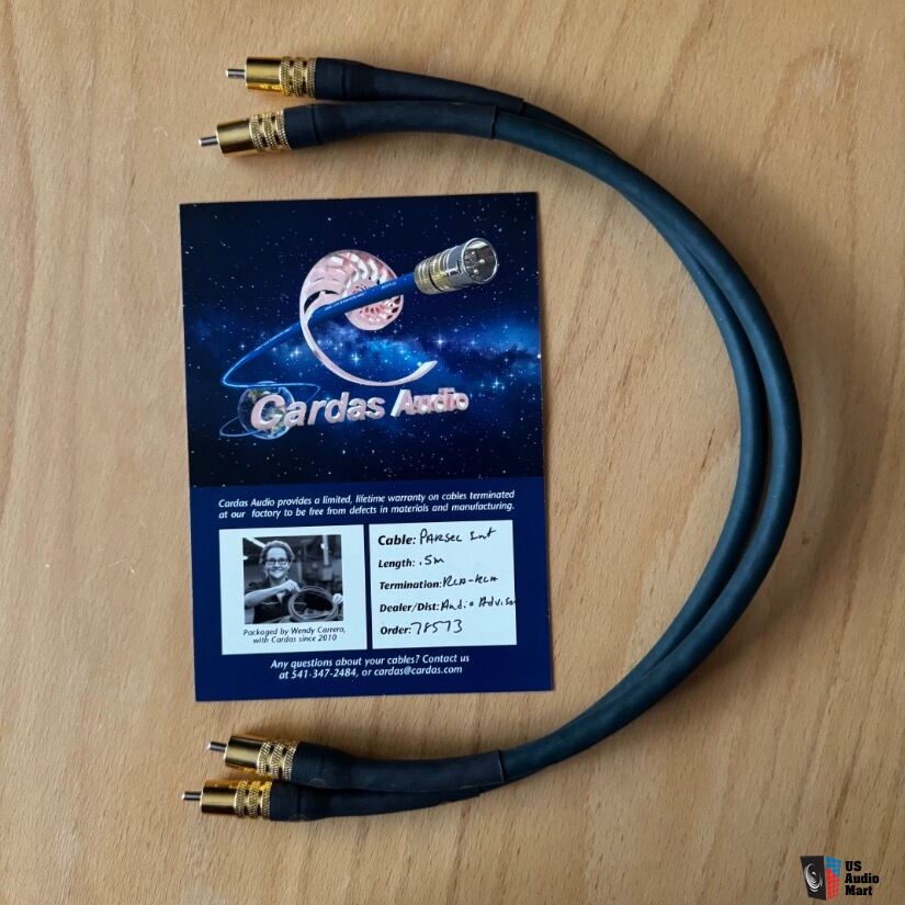 Cardas Audio Parsec Interconnect Cables 0.5 Meter RCA Pair For Sale ...