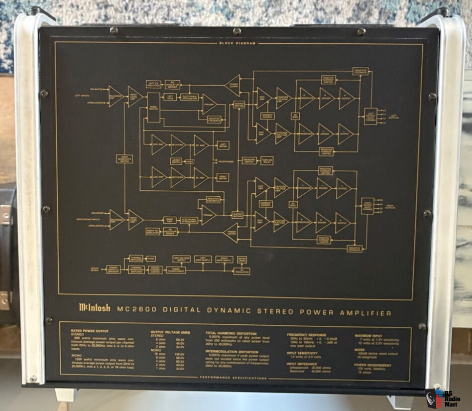 McIntosh MC2600 Power Amplifiers - Near Mint, Single Owner, New Meters ...