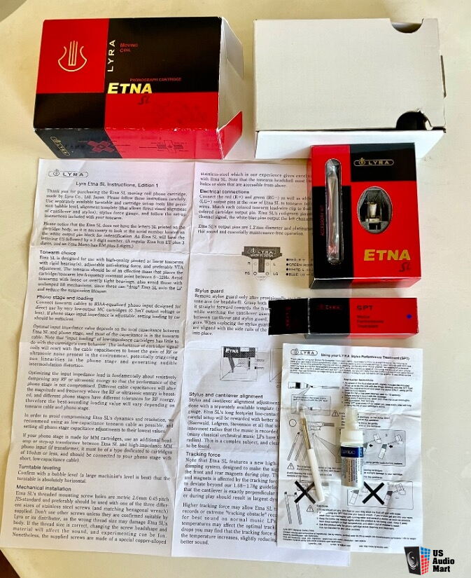 Lyra Etna SL MC Phono Cartridge, Titanium Central Core, 6N HP copper ...