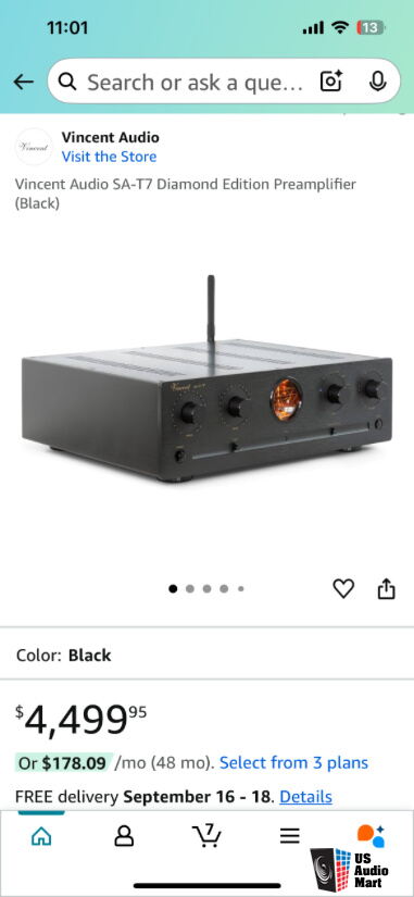 Vincent Audio Reference tube preamp and tube hybrid amp Photo #5840336 ...