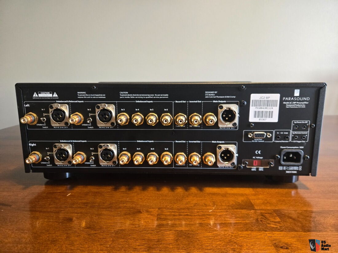 Parasound JC 2 BP stereo preamp with HT bypass JC2BP Photo #5855114 ...