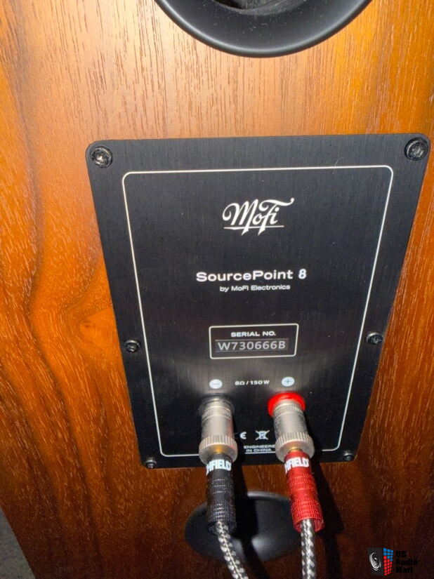 Mofi Sourcepoint 8 - Walnut with Mofi Stands Photo #5855867 - US Audio Mart