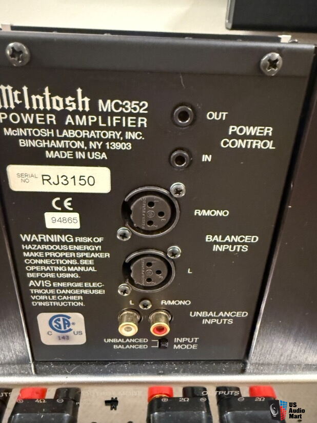 McIntosh MC352 Power Amplifier Photo #5864772 - US Audio Mart
