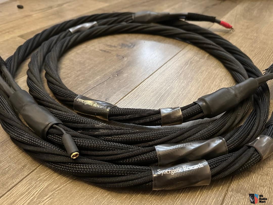 Synergistic Research Element C/T/S Speaker Cables (Spades) 8ft/2.5m ...