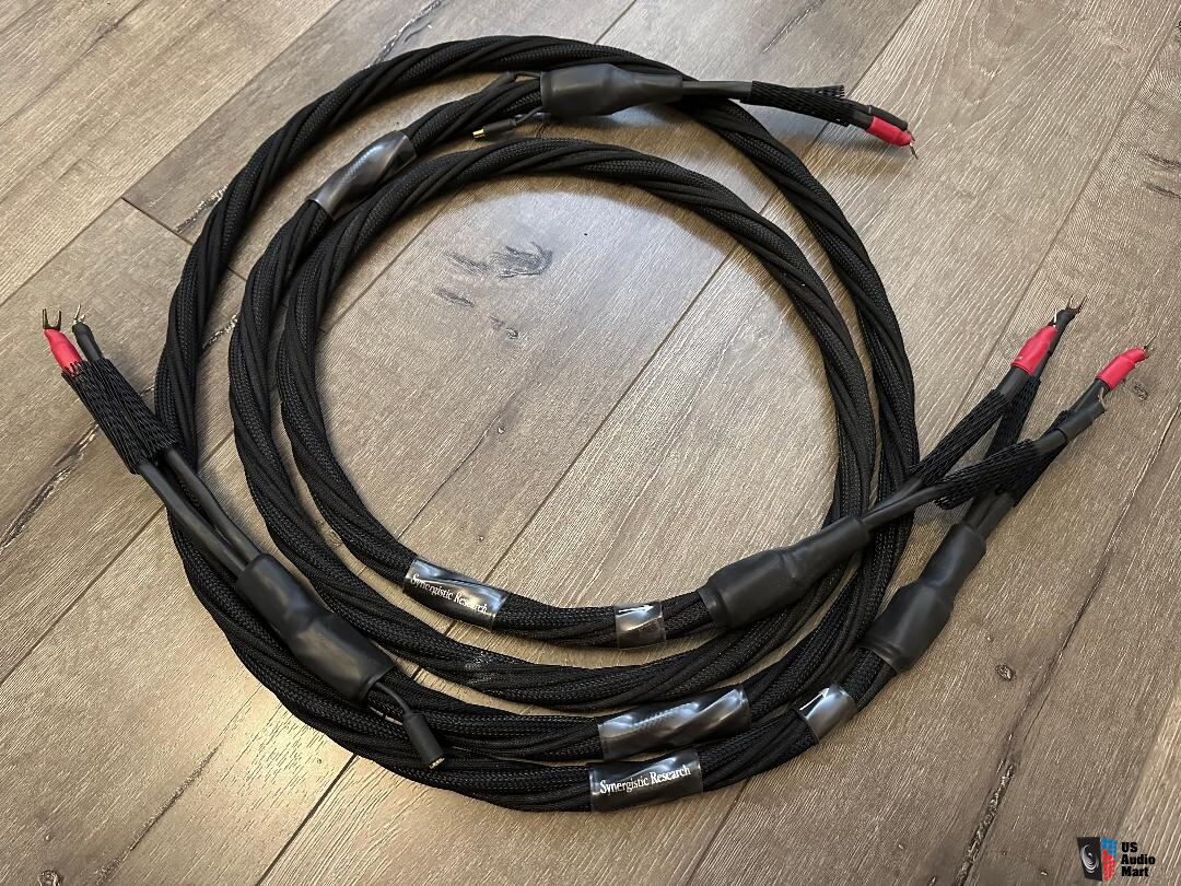 Synergistic Research Element C/T/S Speaker Cables (Spades) 8ft/2.5m ...