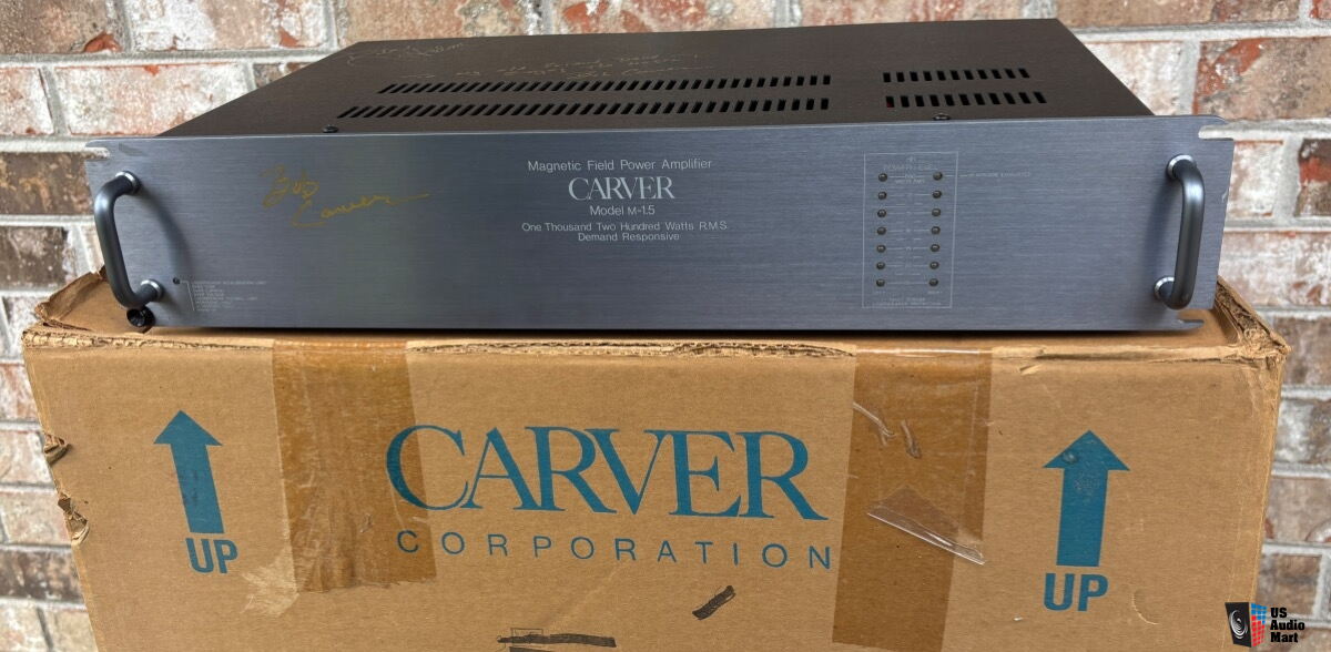 Carver M1.5 amplifier signed in original box Photo #5874087 - US Audio Mart