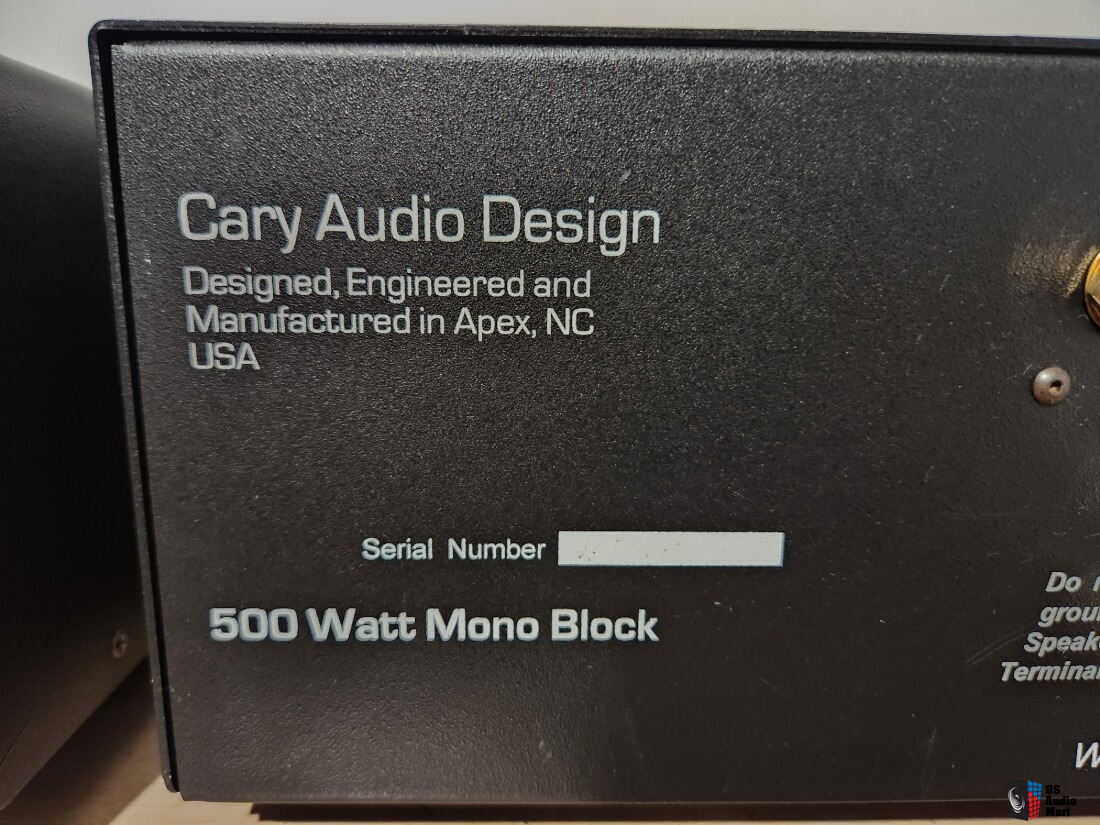 Cary Audio CAD-500-MB Monoblocks Photo #5875439 - US Audio Mart