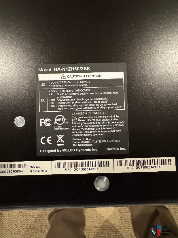 Melco HA-N1ZH60/2 Server/Streamer Photo #5882447 - US Audio Mart
