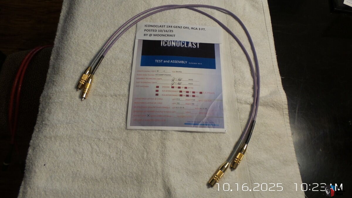 ICONOCLAST I/C Pairs..1 pair 1X4, Gen 2 OFE RCA & 1 pair 4X4 GEN 2 ETPC ...