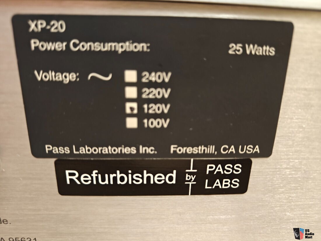 Pass Labs XP20 Two Chassis World Class Preamp RESTORED By Pass Labs ...