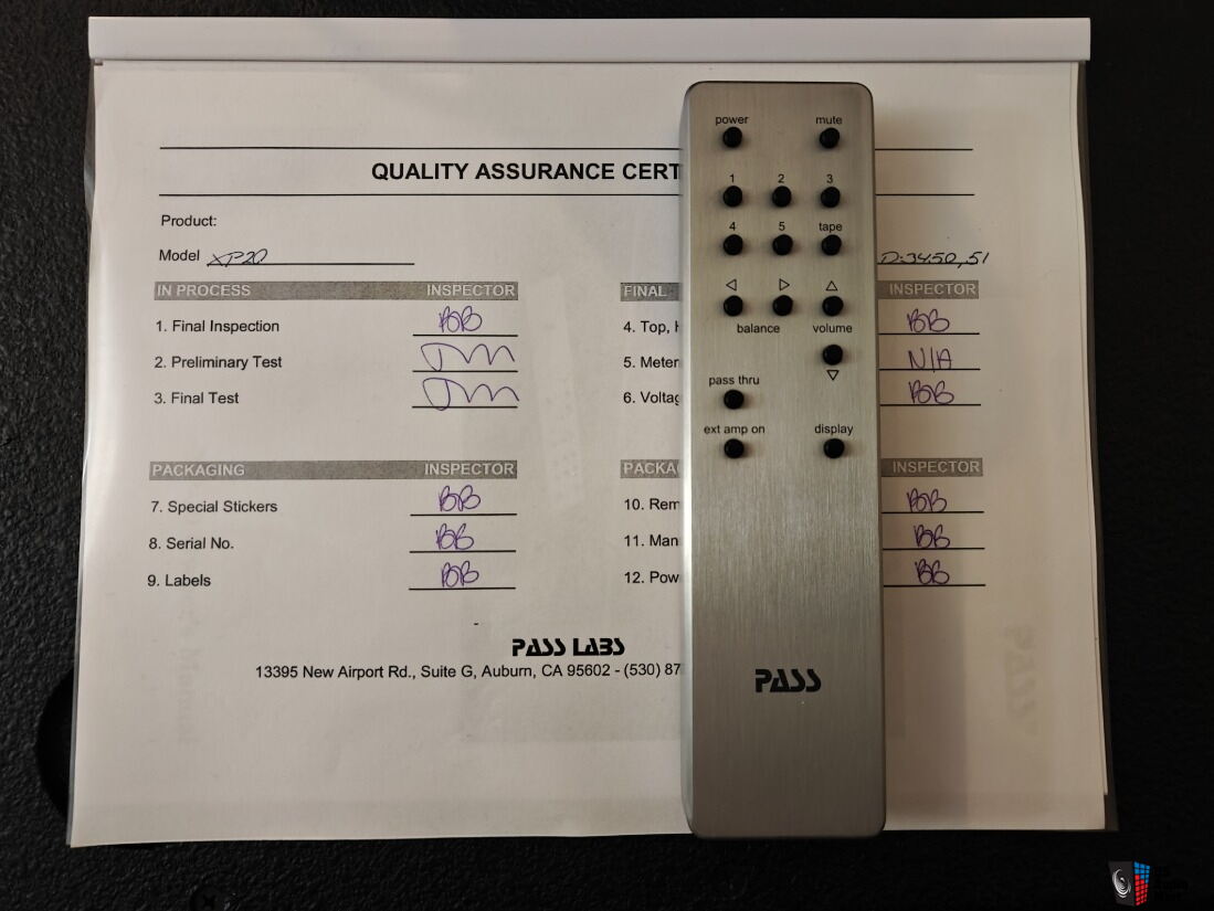 Pass Labs XP20 Two Chassis World Class Preamp RESTORED By Pass Labs ...