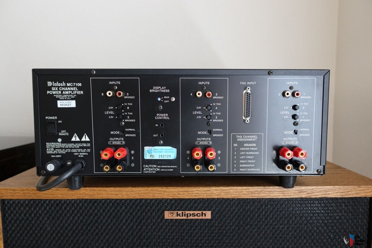 McIntosh mc7106 multi channel power amplifier - Nice condition Photo ...
