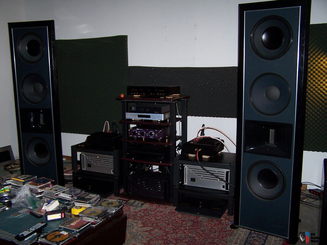 Custom Open Baffle Signature Series Speakers With Bass Amplifiers Photo ...