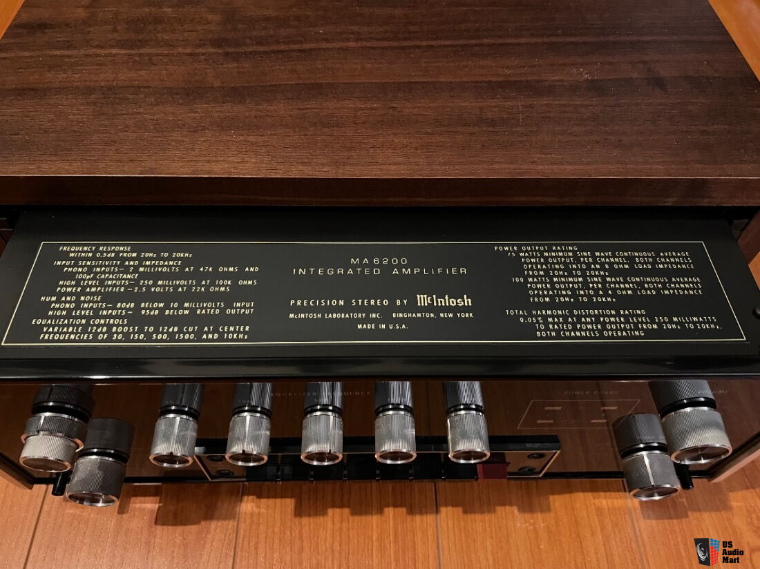 McIntosh MA6200 integrated amplifier Photo #5943458 - US Audio Mart