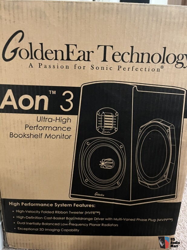 GoldenEar Technology Aon 3 Bookshelf Speakers Low Hours like new For ...