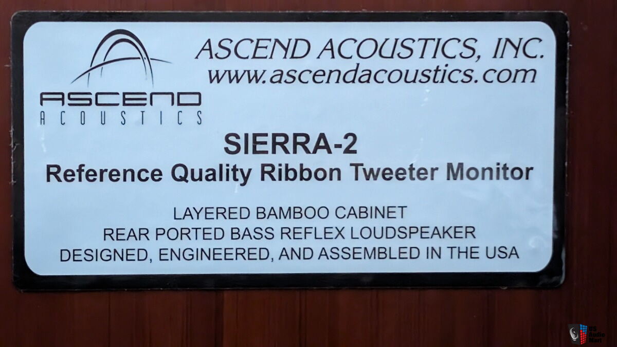 Ascend Acoustics Sierra 2 "Reference" Speakers with "RAAL tweeter Photo ...