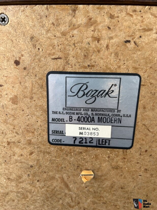 Bozak Symphony B-4000A (Modern) Photo #5957685 - US Audio Mart