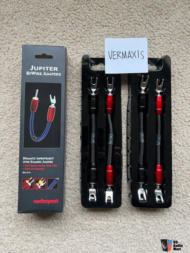Audioquest Jupiter Bi Wire Jumpers - Silver Spade -> Silver Spade ...