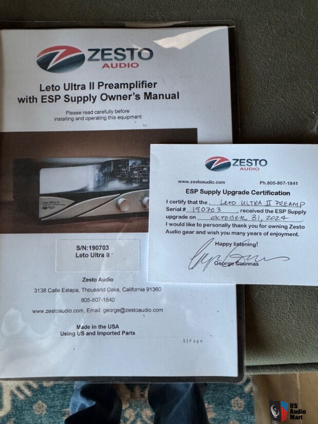 Zesto Leto Ultra II tube preamplifier Photo #5961860 - US Audio Mart