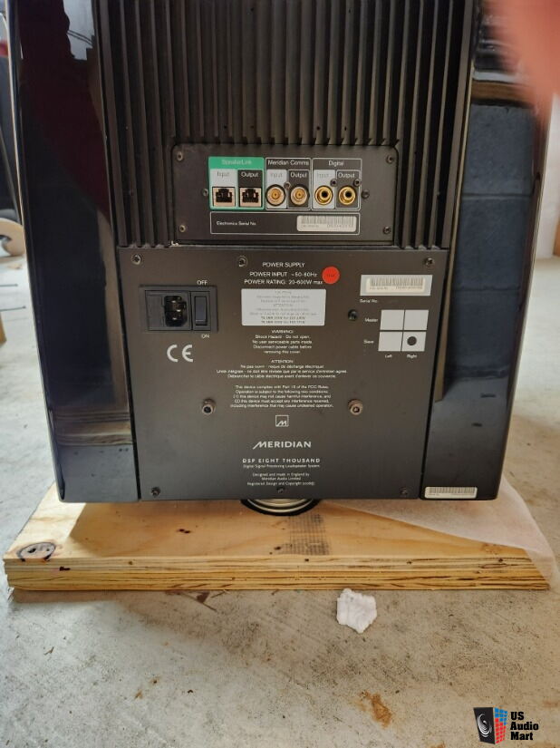 Three Meridian DSP8000SL Speakers in black Photo #5968216 - US Audio Mart