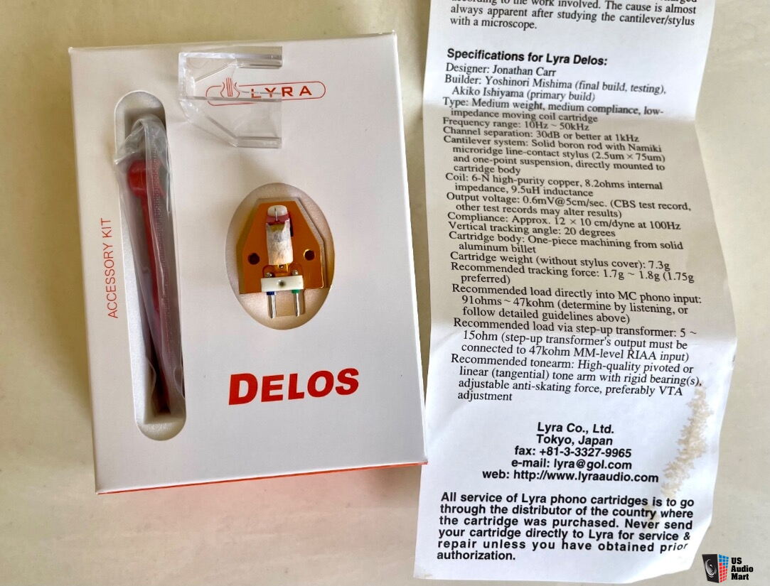 Lyra Delos MC Phono Cartridge, Line-contact stylus on Boron cantilever ...