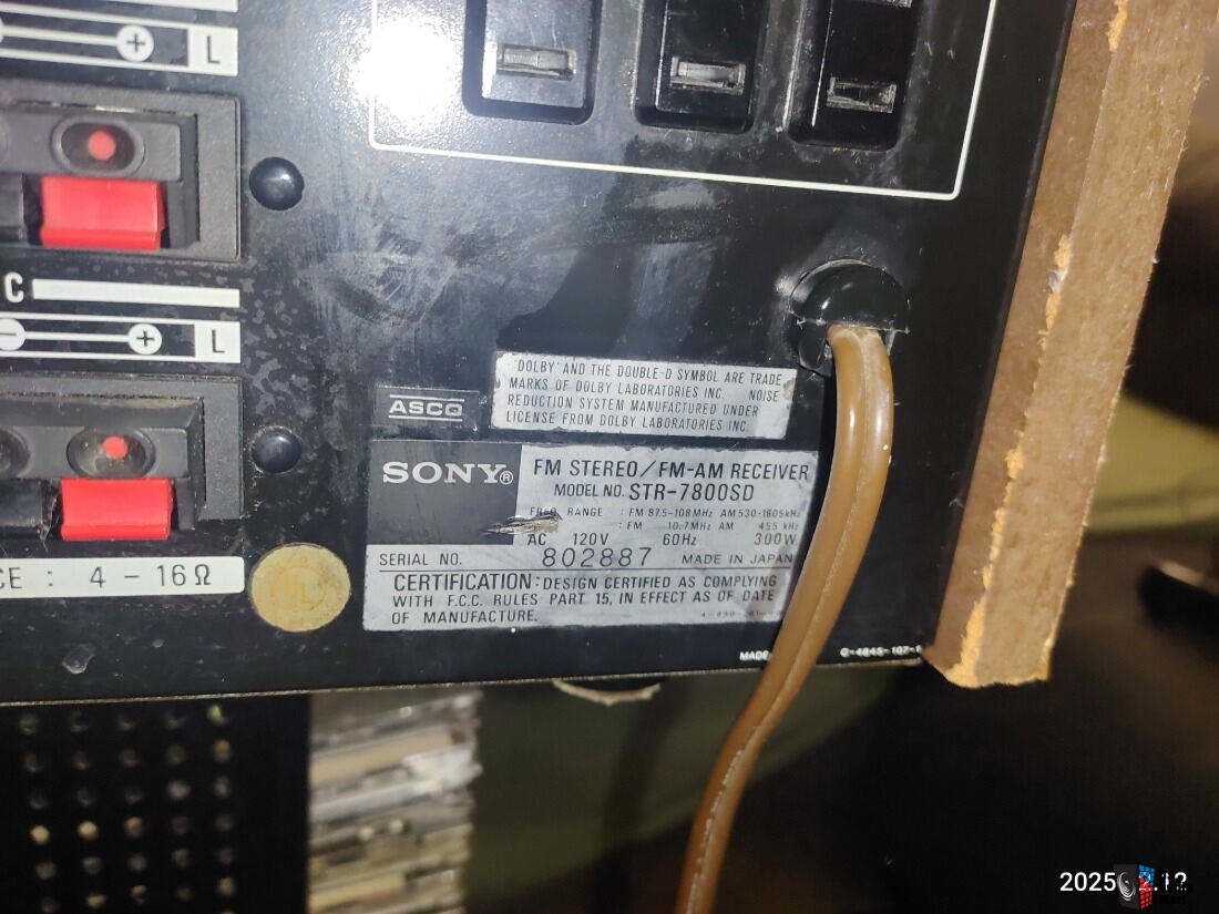 Sony STR-7800 SD STEREO Receiver local pickup only Photo #5981366 - US ...