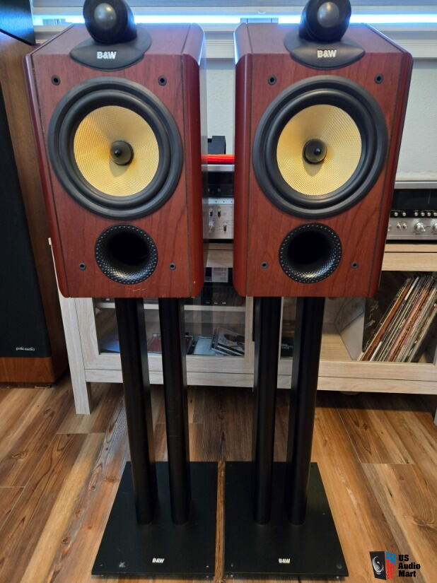 B&W Bowers & Wilkins CDM 1NT Bookshelf Speakers Pair With stands For ...